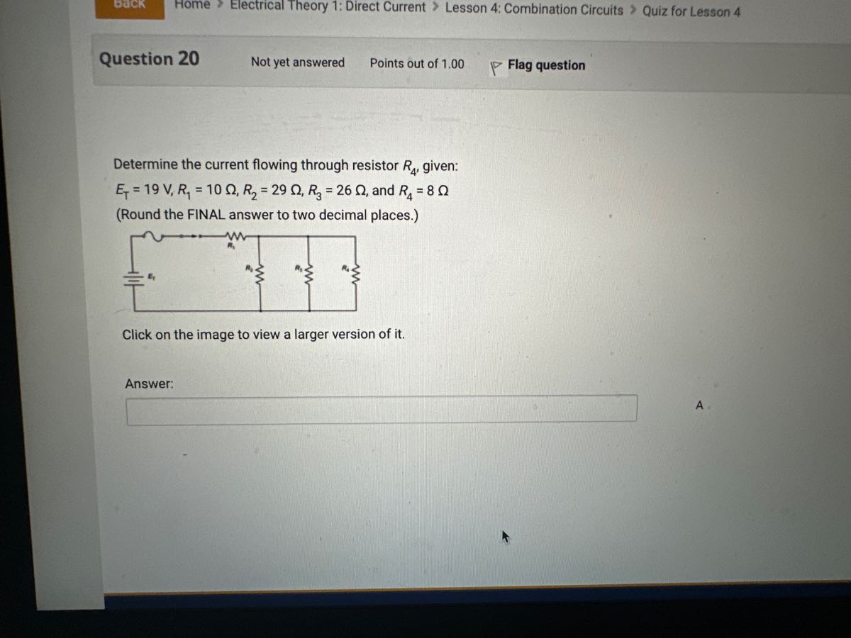 back Home Electrical Theory 1: Direct Current Lesson 4: Combination Circuits Quiz for Lesson 4 ...