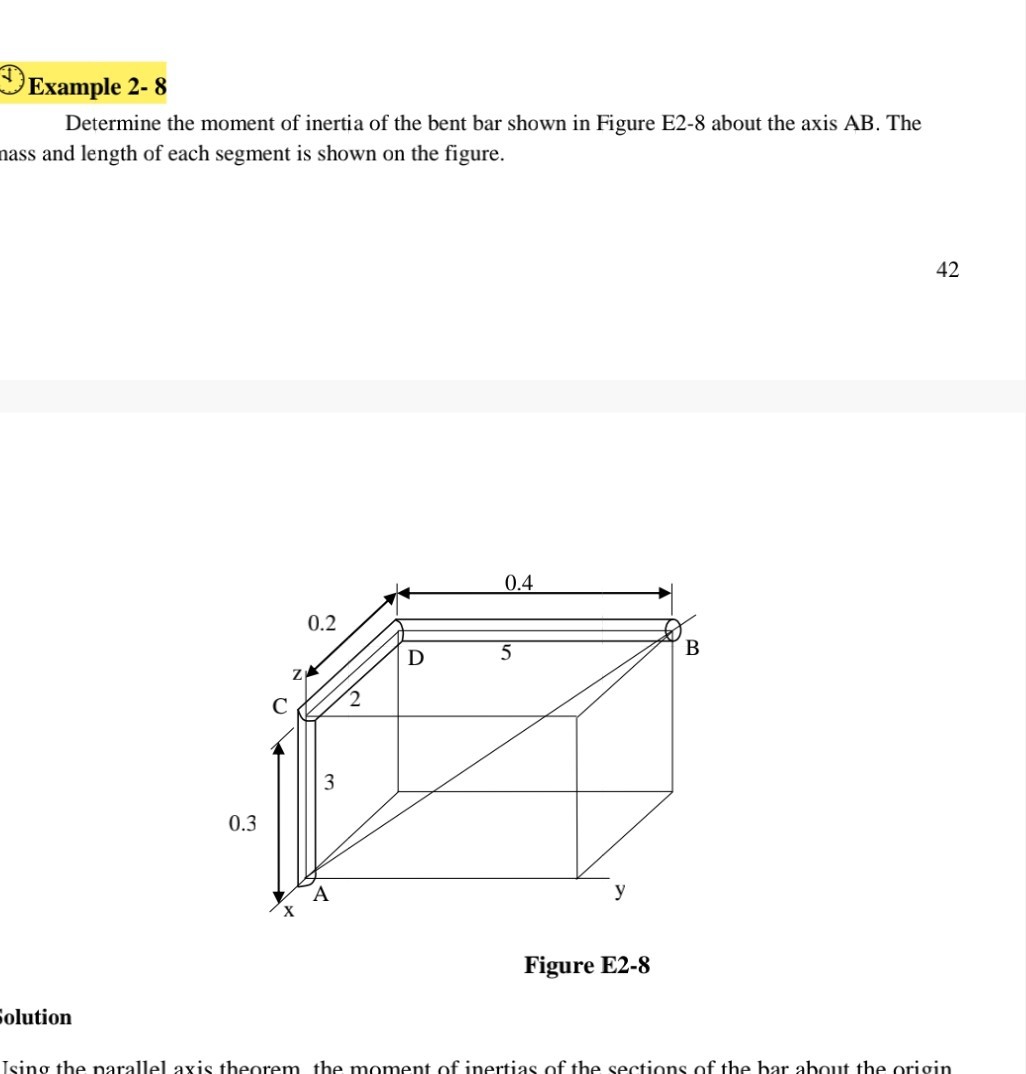 [GET ANSWER] (7) Example 2-8 Determine the moment of inertia of the ...