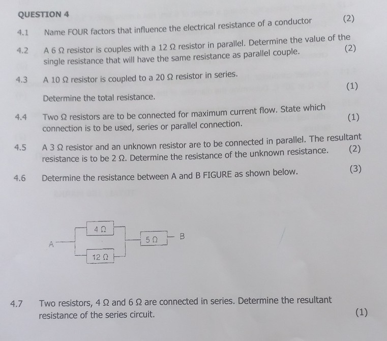 question 4 41 name four factors that influence the electrical ...