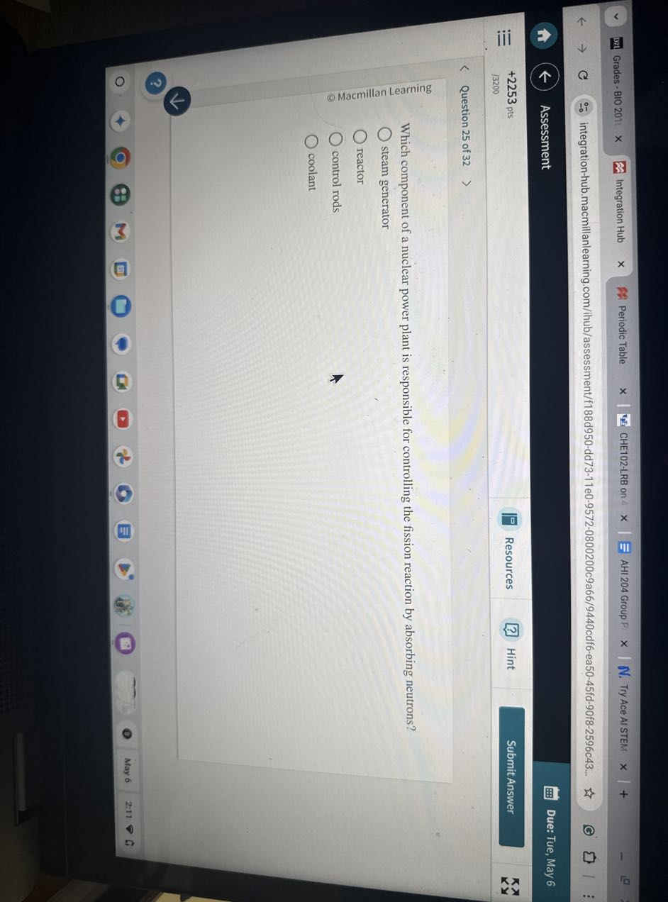 Grades - BIO 201 Integration Hub Periodic Table CHE102-LRB on 4 AHI 204 Group P Try Ace AI STEM ...