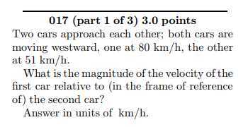 017 part 1 of 3 30 points two cars approach each other both cars are ...