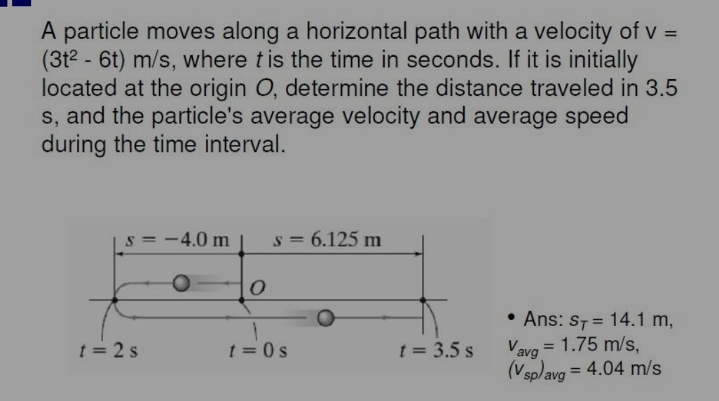 a particle moves along a horizontal path with a velocity of v left3 mathrmt2 6 mathrmtright ...