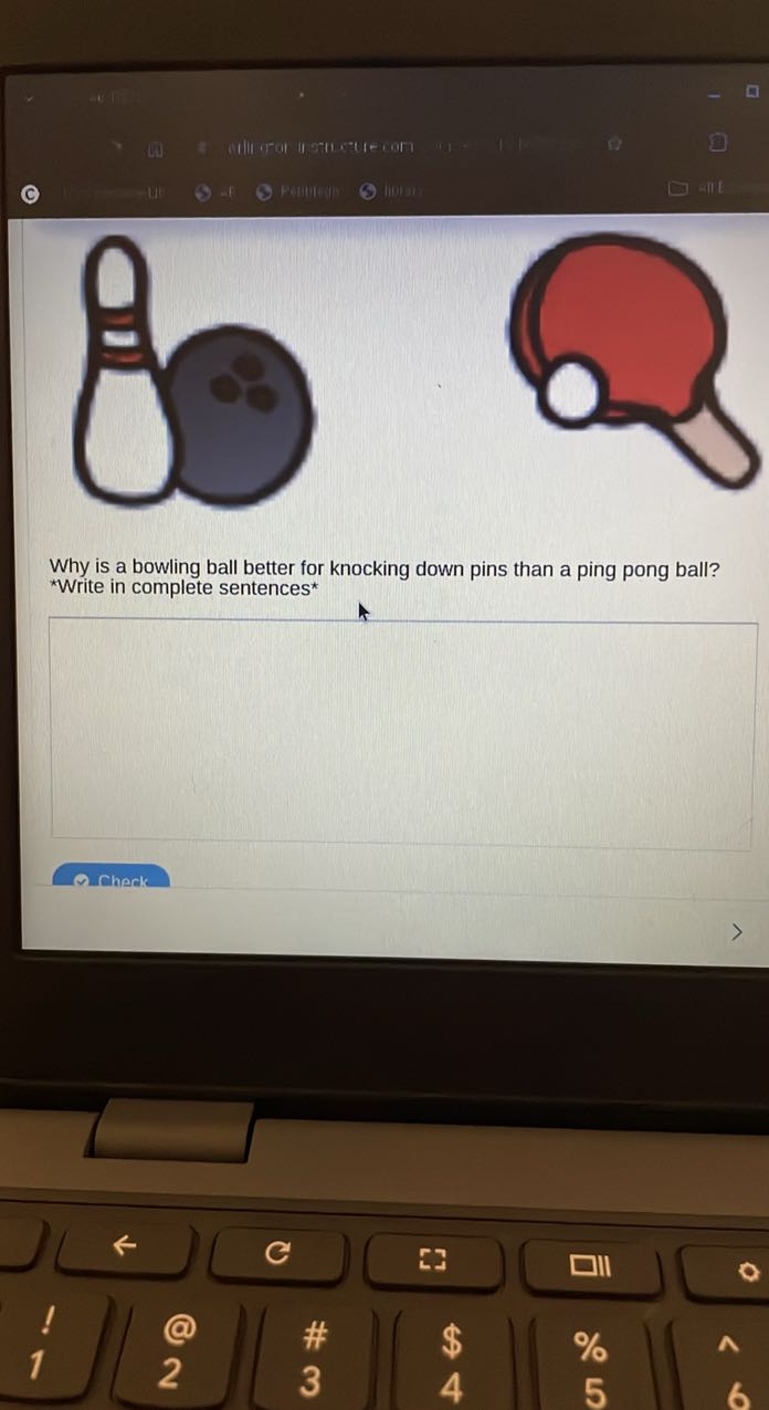 Why is a bowling ball better for knocking down pins than a ping pong ...