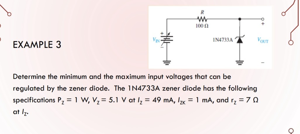 Example 3 Determine The Minimum And The Maximum Input Voltages That Can 7714