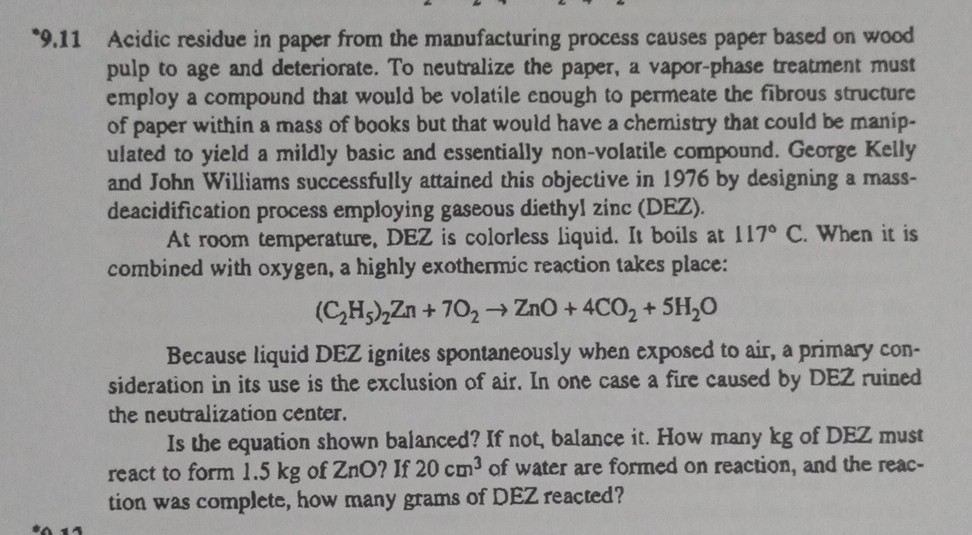911 acidic residue in paper from the manufacturing process causes paper ...