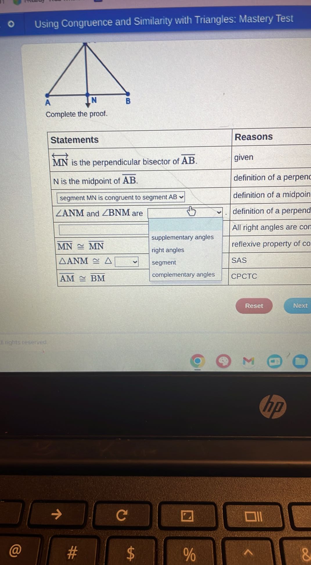 Using Congruence and Similarity with Triangles: Mastery Test Complete ...