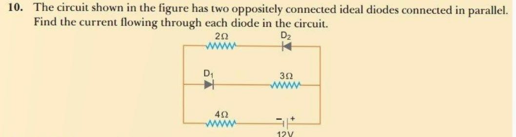 10. The circuit shown in the figure has two oppositely connected ideal ...