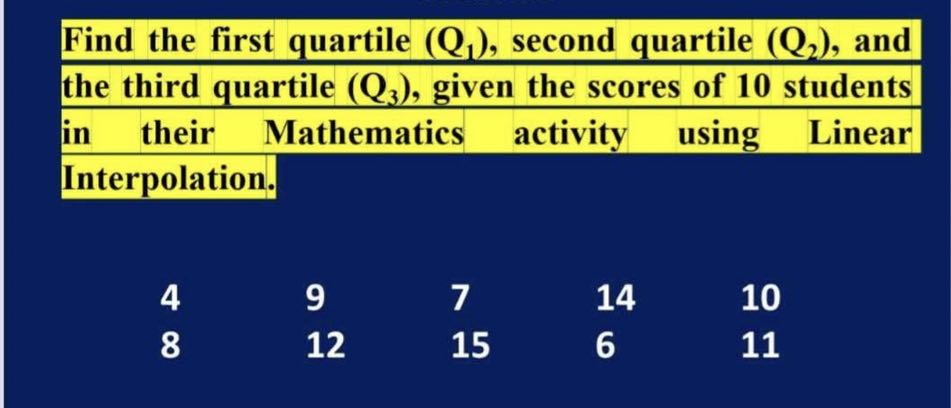 Find the first quartile (Q1), second quartile (Q2), and the third ...