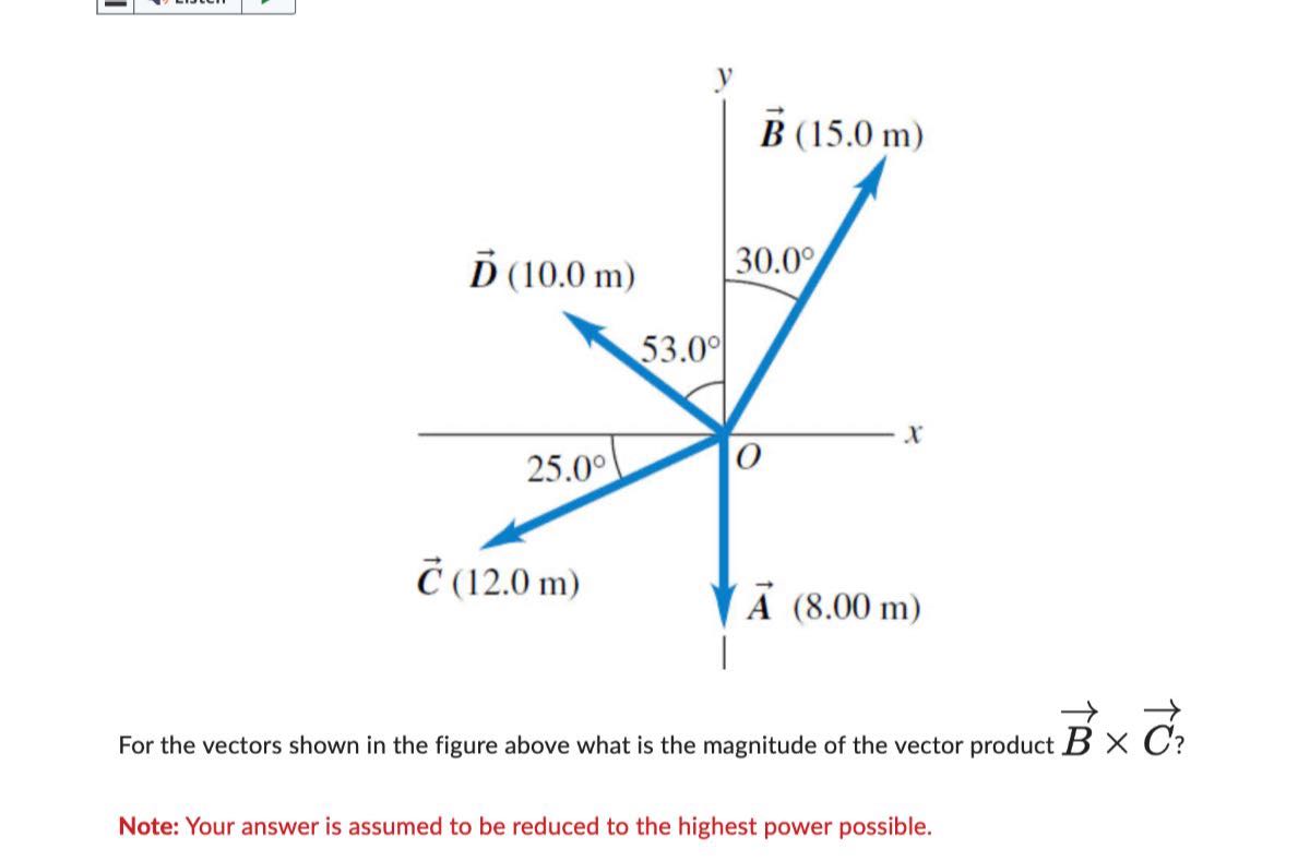 For the vectors shown in the figure above what is the magnitude of the ...