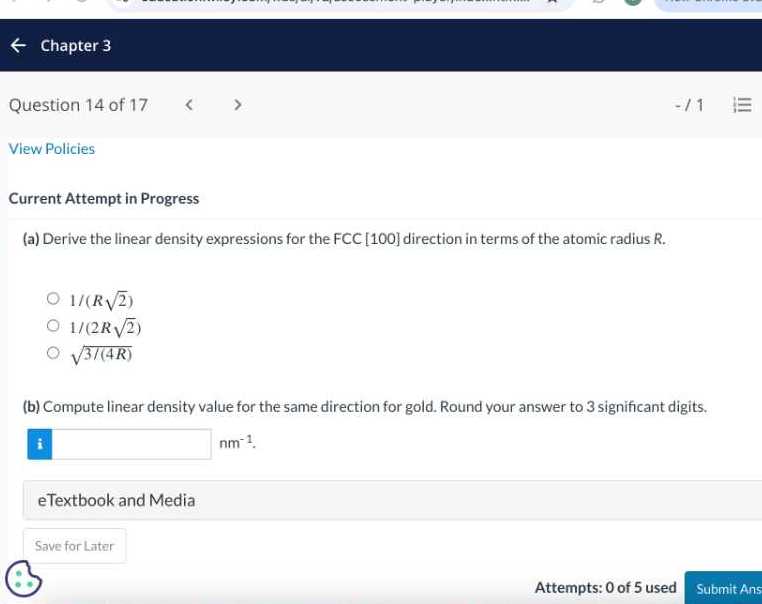 chapter 3 question 14 of 17 view policies current attempt in progress a derive the linear ...