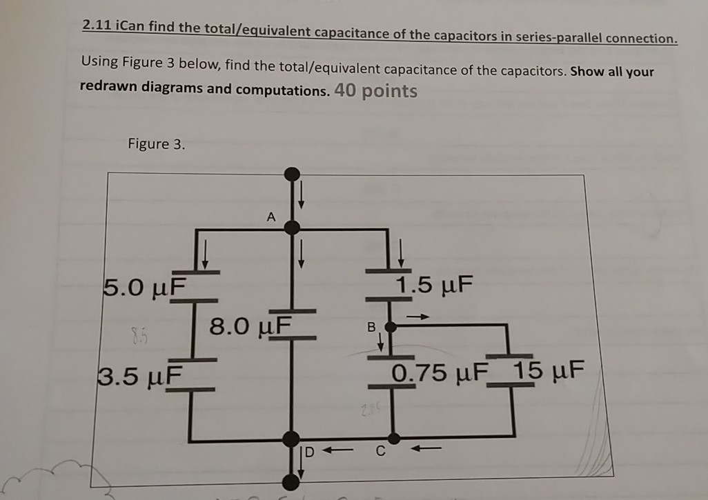 2.11 iCan find the total/equivalent capacitance of the capacitors in series-parallel connection ...