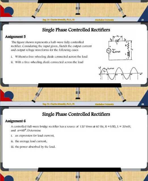 Single Phase Controlled Rectifiers Assignment 5 The figure shown represents at hath-wave fully ...