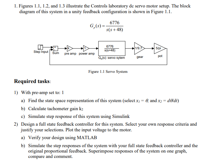 SOLVED: 1. Figures 1.1, 1.2, and 1.3 illustrate the Controls laboratory ...