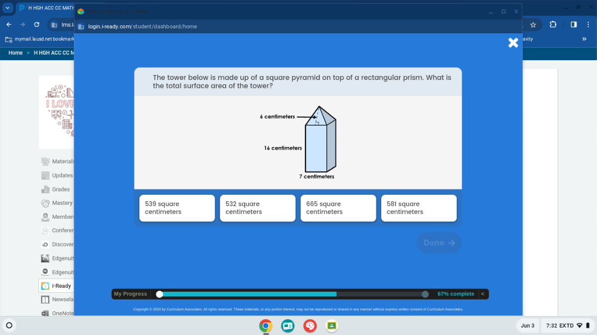 The tower below is made up of a square pyramid on top of a rectangular ...