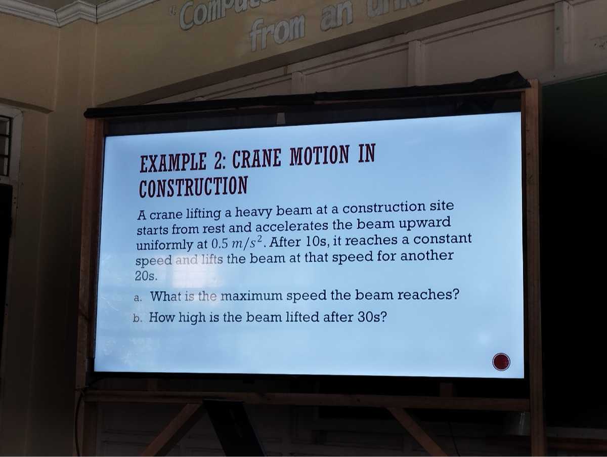 EXAMPLE 2: CRANE MOTION IN CONSTRUCTION A crane lifting a heavy beam at ...