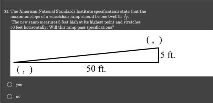 25. The American National Standards Institute specifications state that ...
