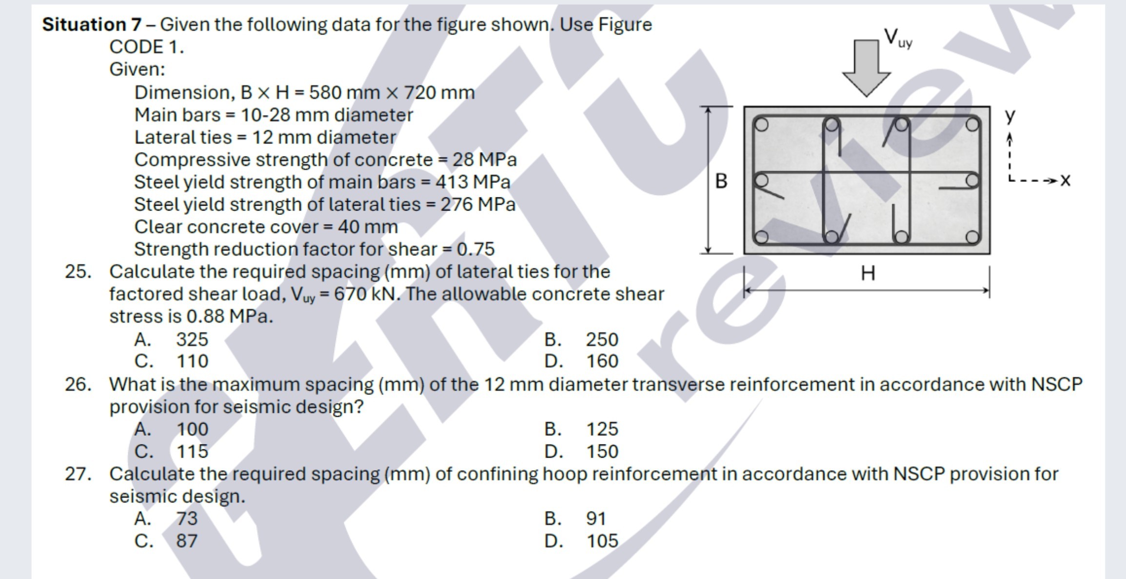 Situation 7 - Given the following data for the figure shown. Use Figure ...