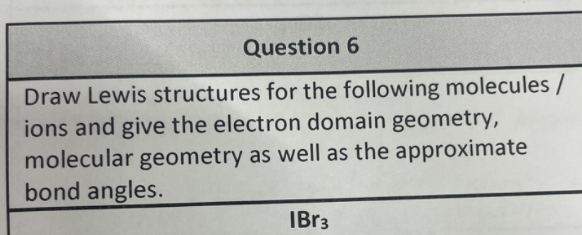 SOLVED: Question 6 Draw Lewis structures for the following molecules ...