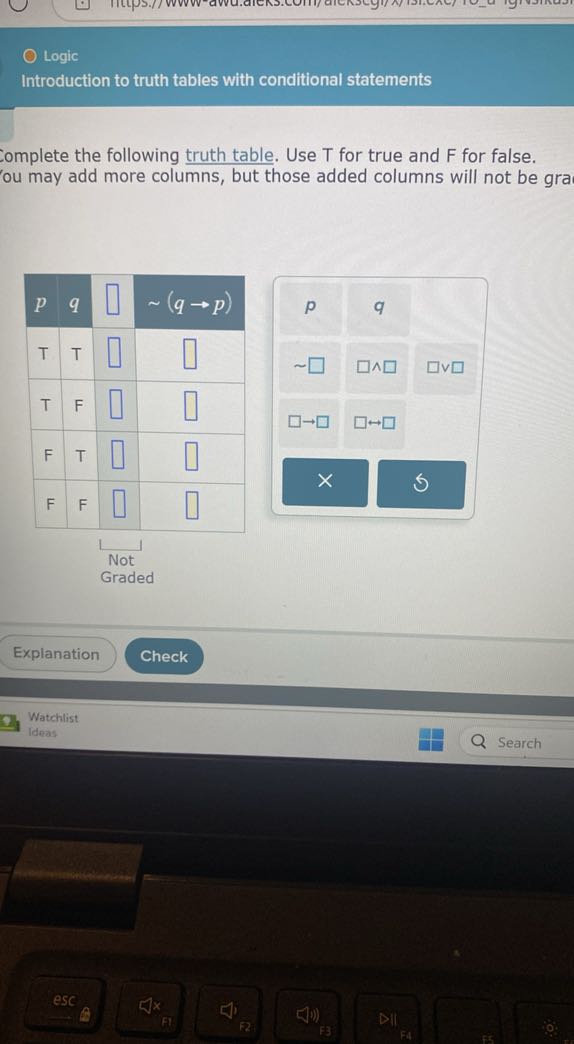Logic Introduction to truth tables with conditional statements Complete ...