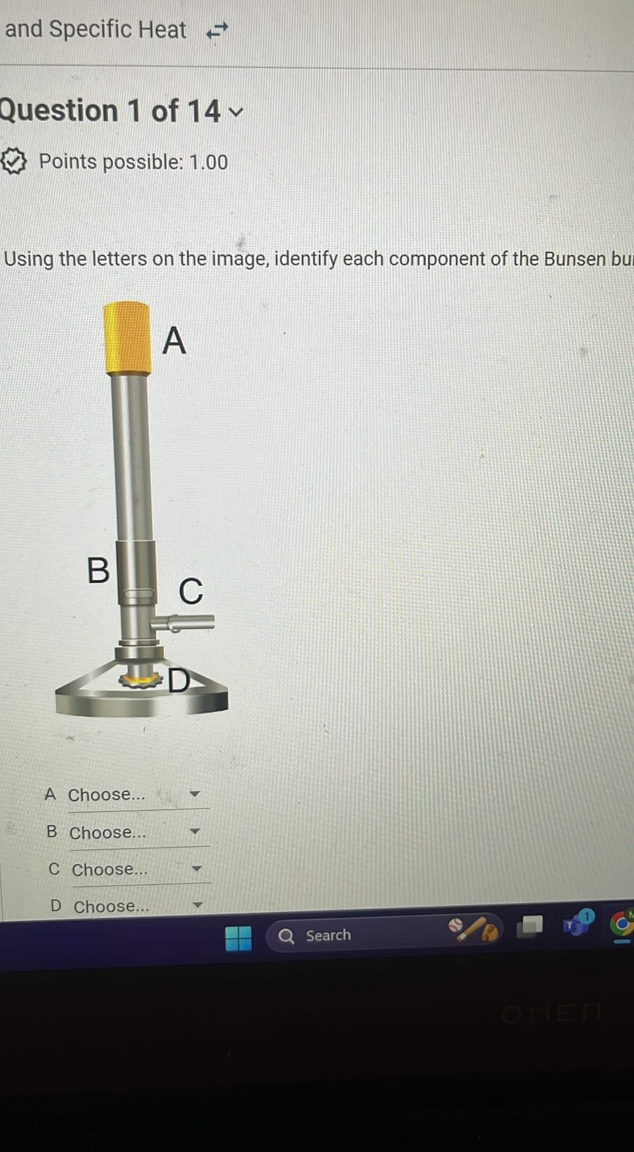 and specific heat longleftrightarrow question 1 of 14 points possible ...