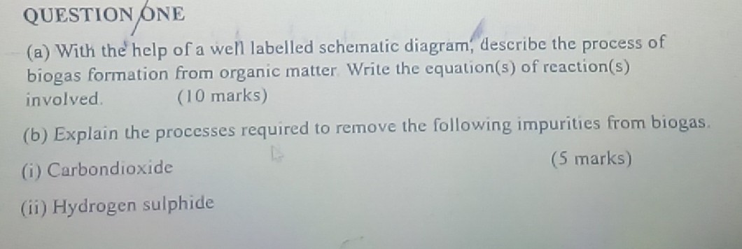 QUESTION ONE (a) With the help of a well labelled schematic diagram ...