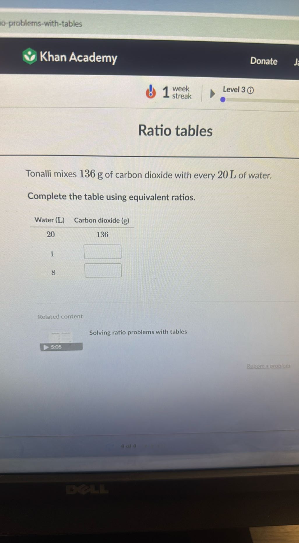 0-problems-with-tables Khan Academy Donate week Level 3 (i) Ratio ...