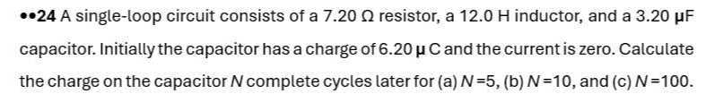 bullet bullet 24 a single loop circuit consists of a 720 omega resistor ...
