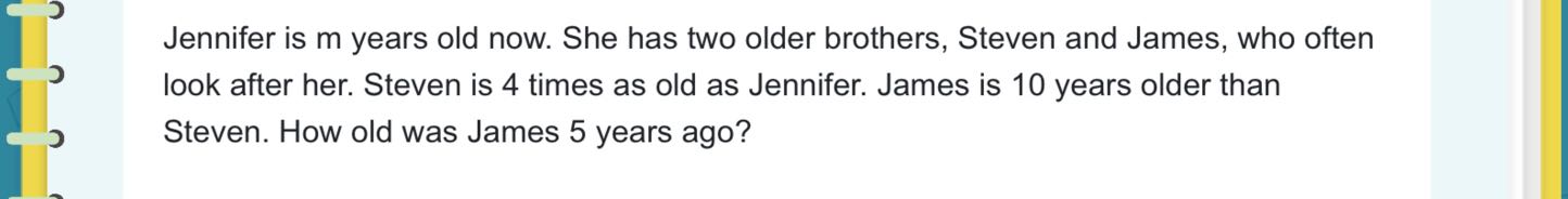 Jennifer is m years old now. She has two older brothers, Steven and ...