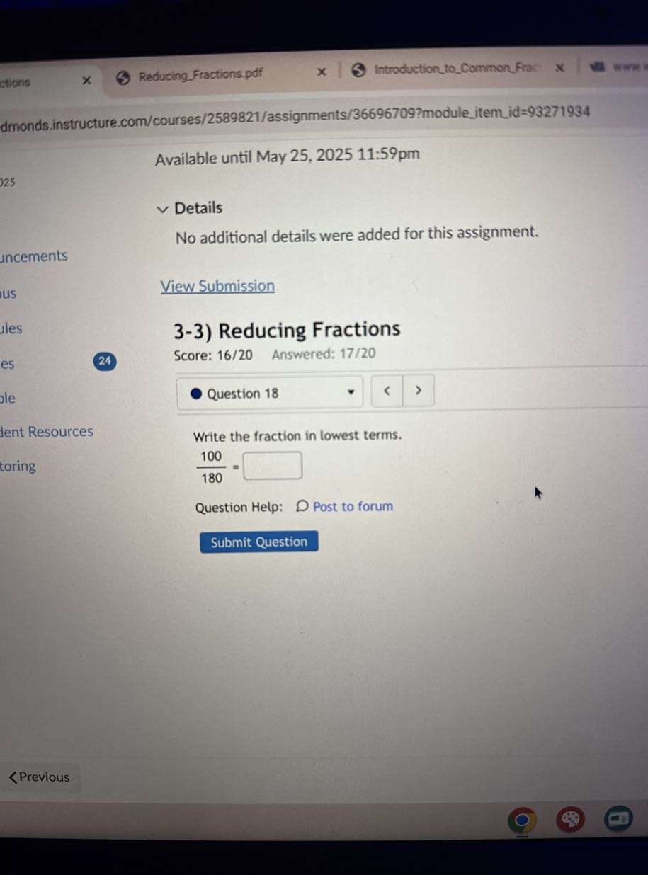 Reducing Fractions .pdf IntroductiontoCommonFac www ctions dmonds ...