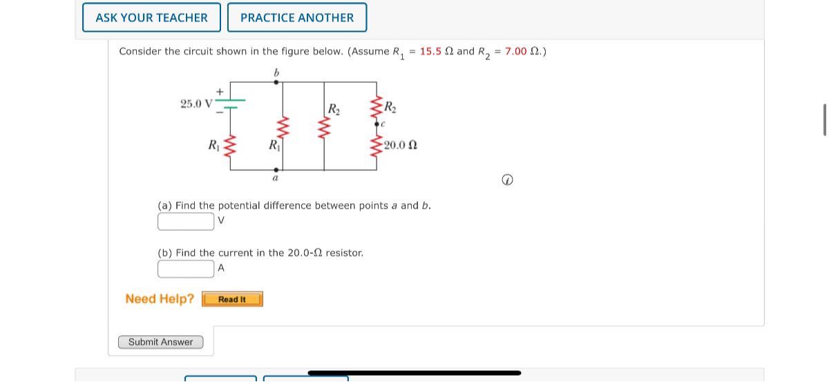 ask your teacher practice another consider the circuit shown in the ...
