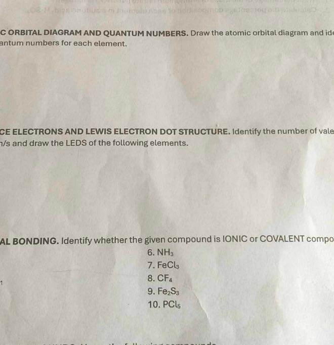 C ORBITAL DIAGRAM AND QUANTUM NUMBERS. Draw the atomic orbital diagram and ide antum numbers for ...