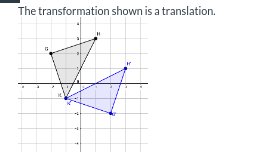 The transformation shown is a translation.