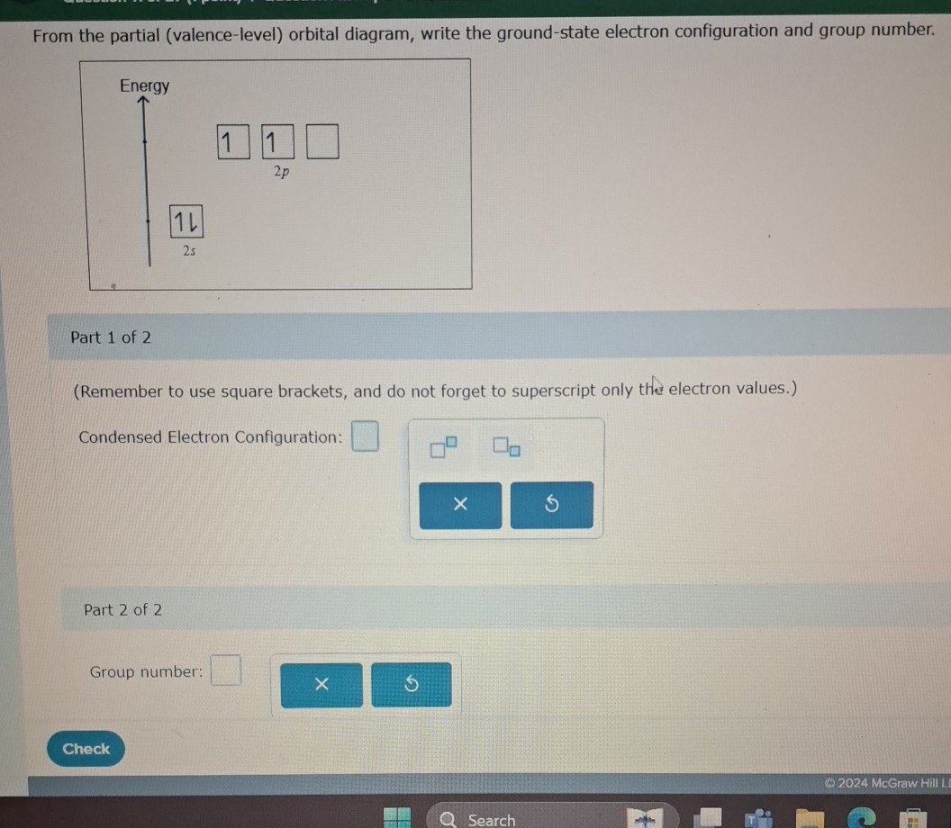 from the partial valence level orbital diagram write the ground state ... from the partial valence level orbital diagram write the ground state ...