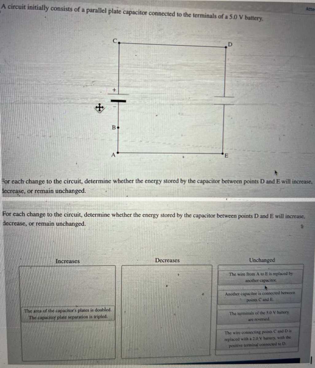 a circuit initially consists of a parallel plate capacitor connected to ...