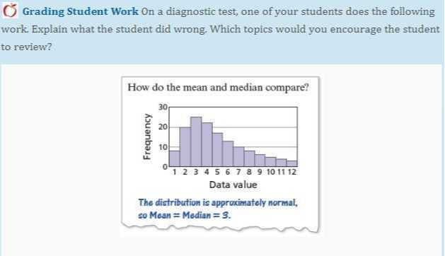 grading student work on a diagnostic test one of your students does the ...