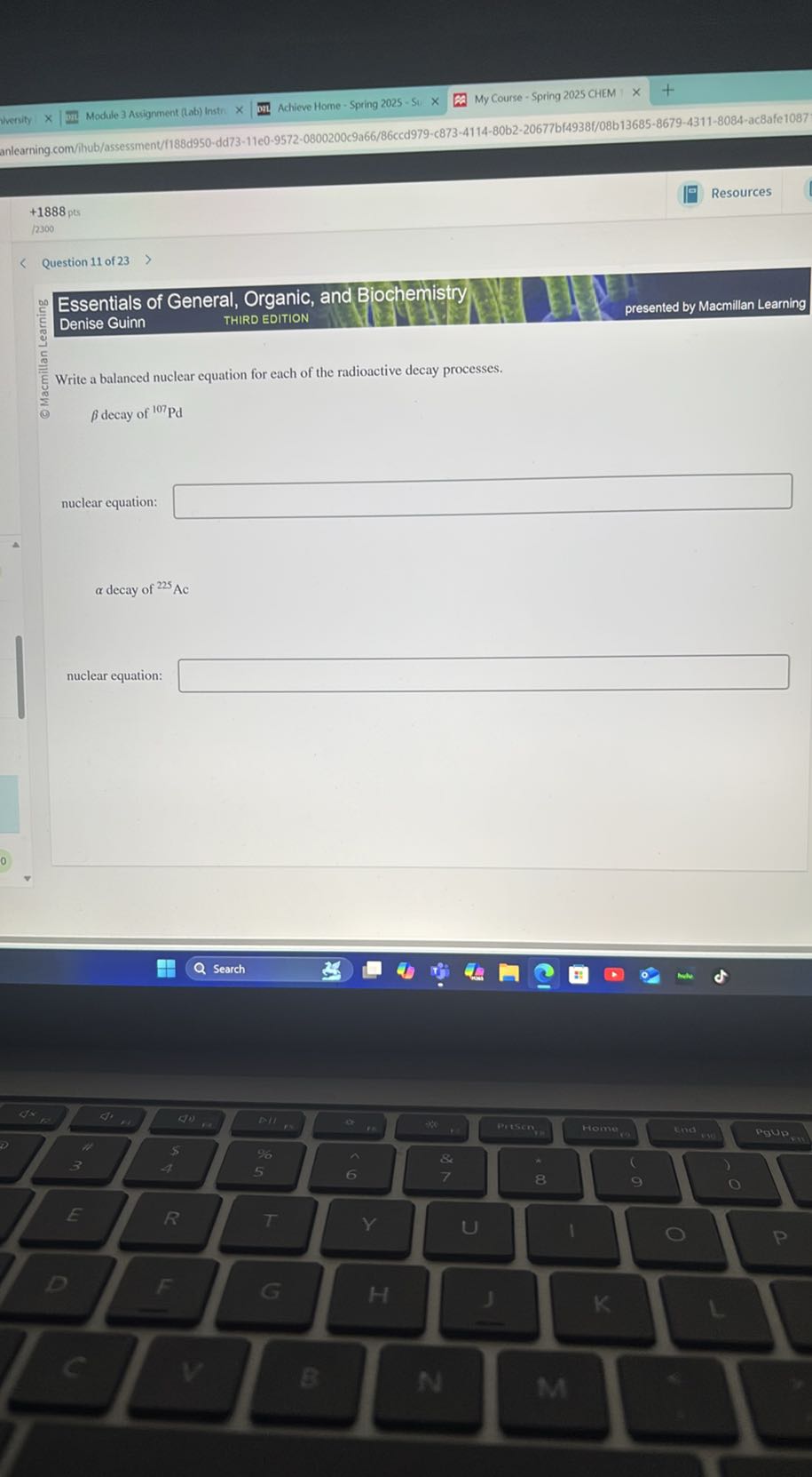 Module 3 Assignment (Lab) Instn × Achieve Home - Spring 2025 - 5 u My ...
