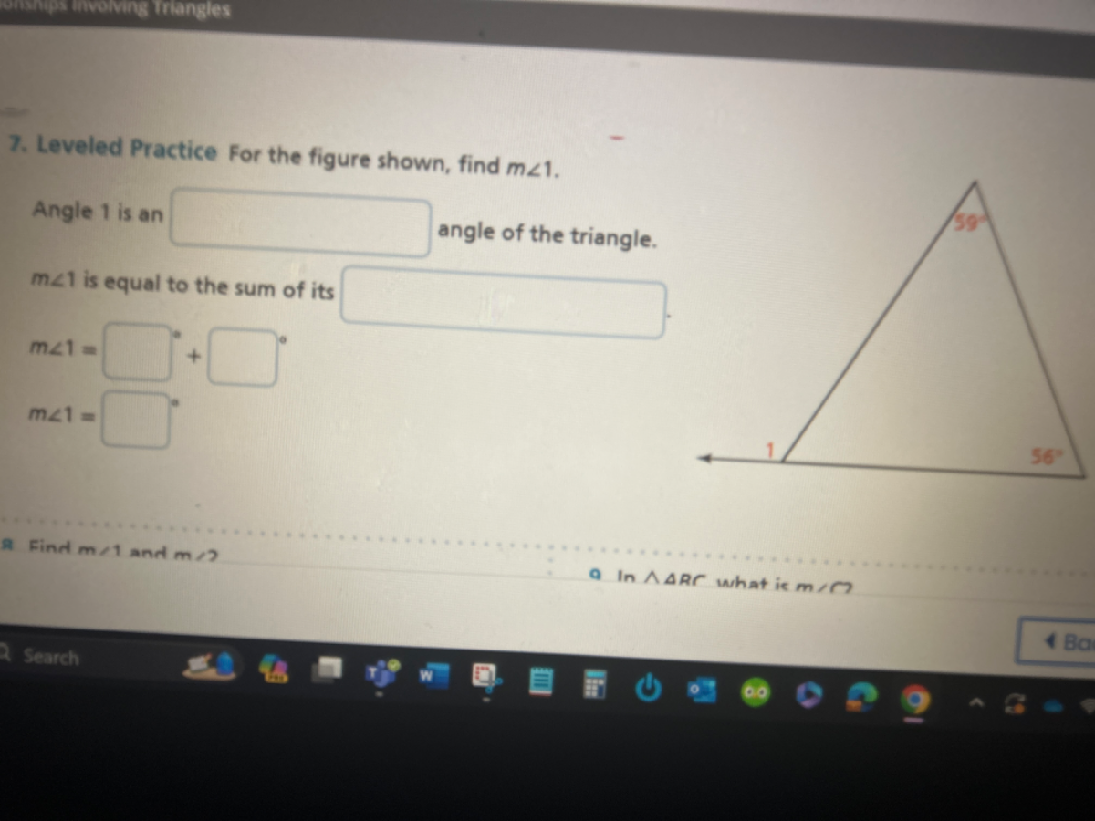 SOLVED: 7. Leveled Practice For the figure shown, find m