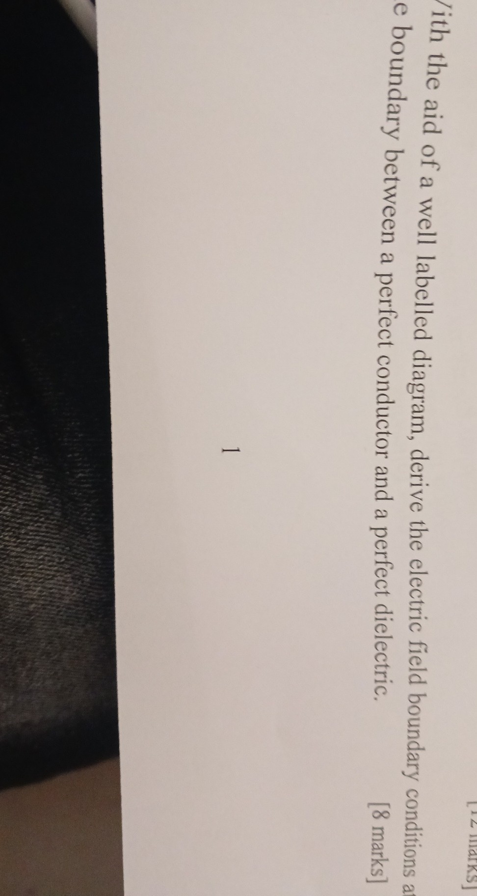 ith the aid of a well labelled diagram, derive the electric field ...