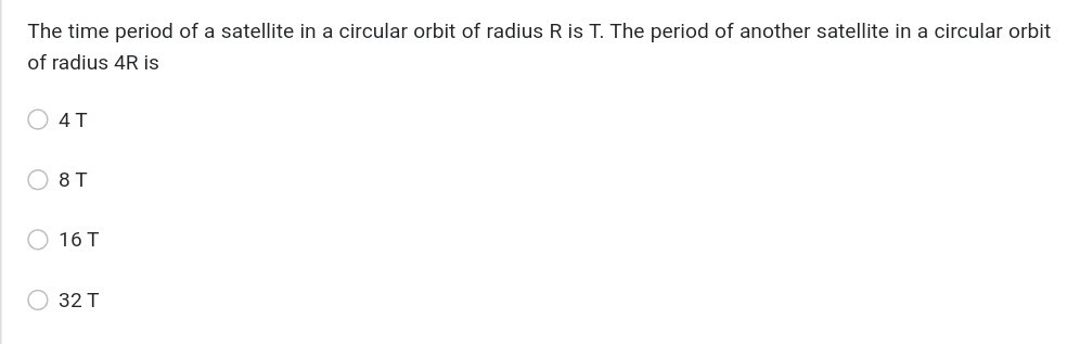 [GET ANSWER] The time period of a satellite in a circular orbit of ...