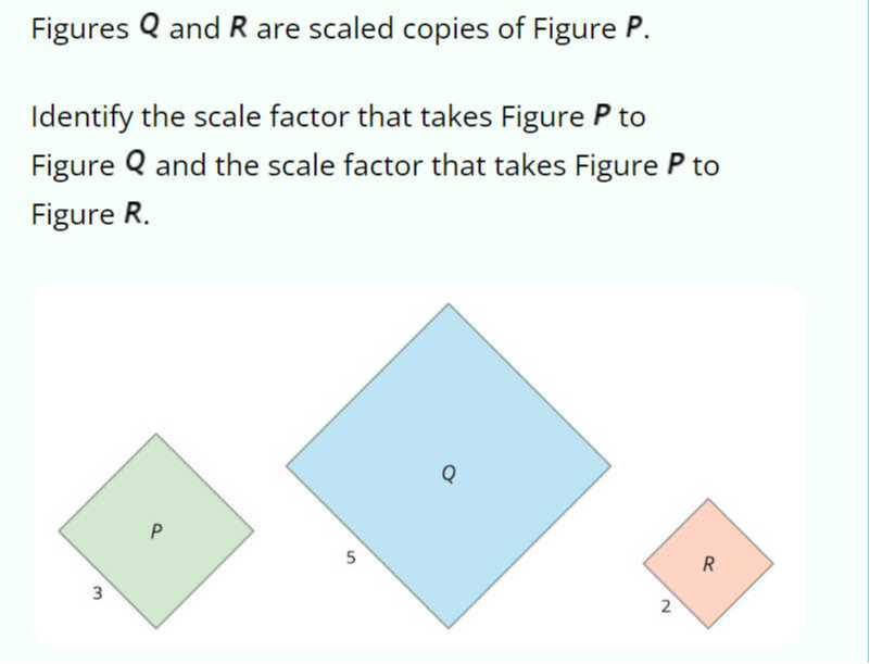 figures q and r are scaled copies of figure p identify the scale factor ...