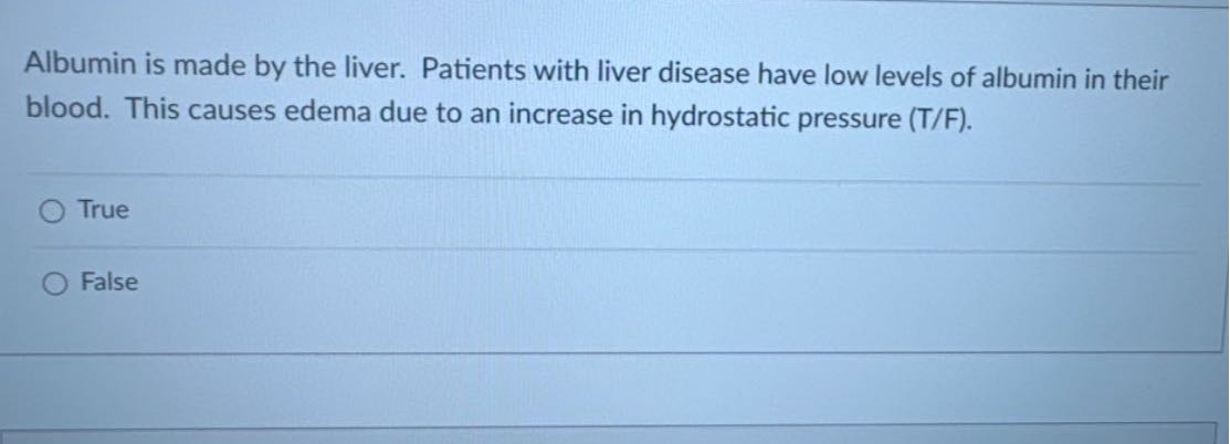 albumin is made by the liver patients with liver disease have low ...