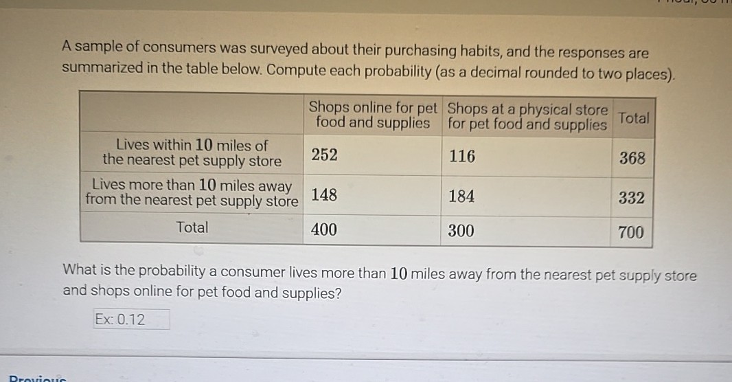 A sample of consumers was surveyed about their purchasing...