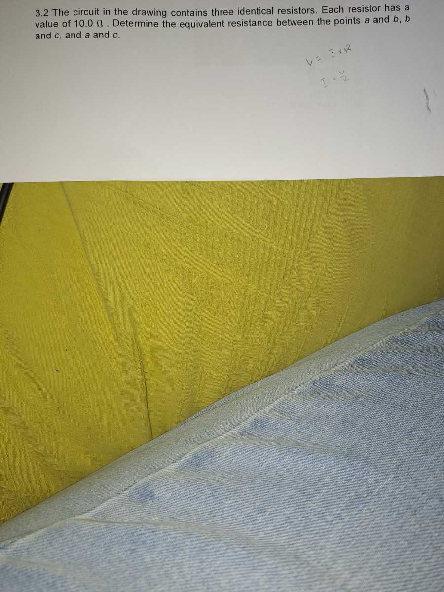 32 the circuit in the drawing contains three identical resistors each ...