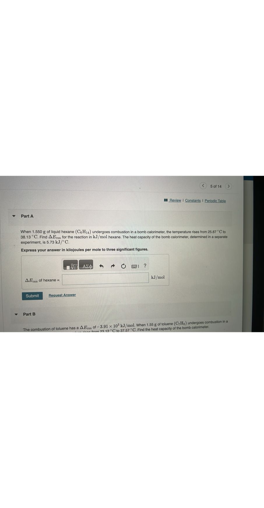 5 of 14 review i constants i periodic table part a when 1550 g of ...