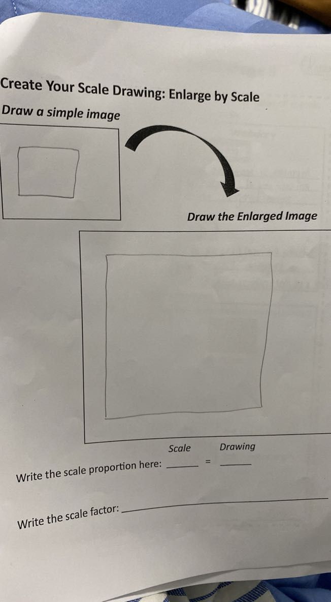 Create Your Scale Drawing: Enlarge by Scale Draw a simple image Draw ...