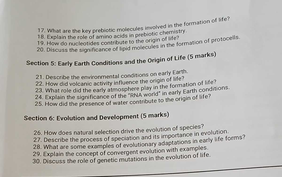 17. What are the key prebiotic molecules involved in the formation of ...