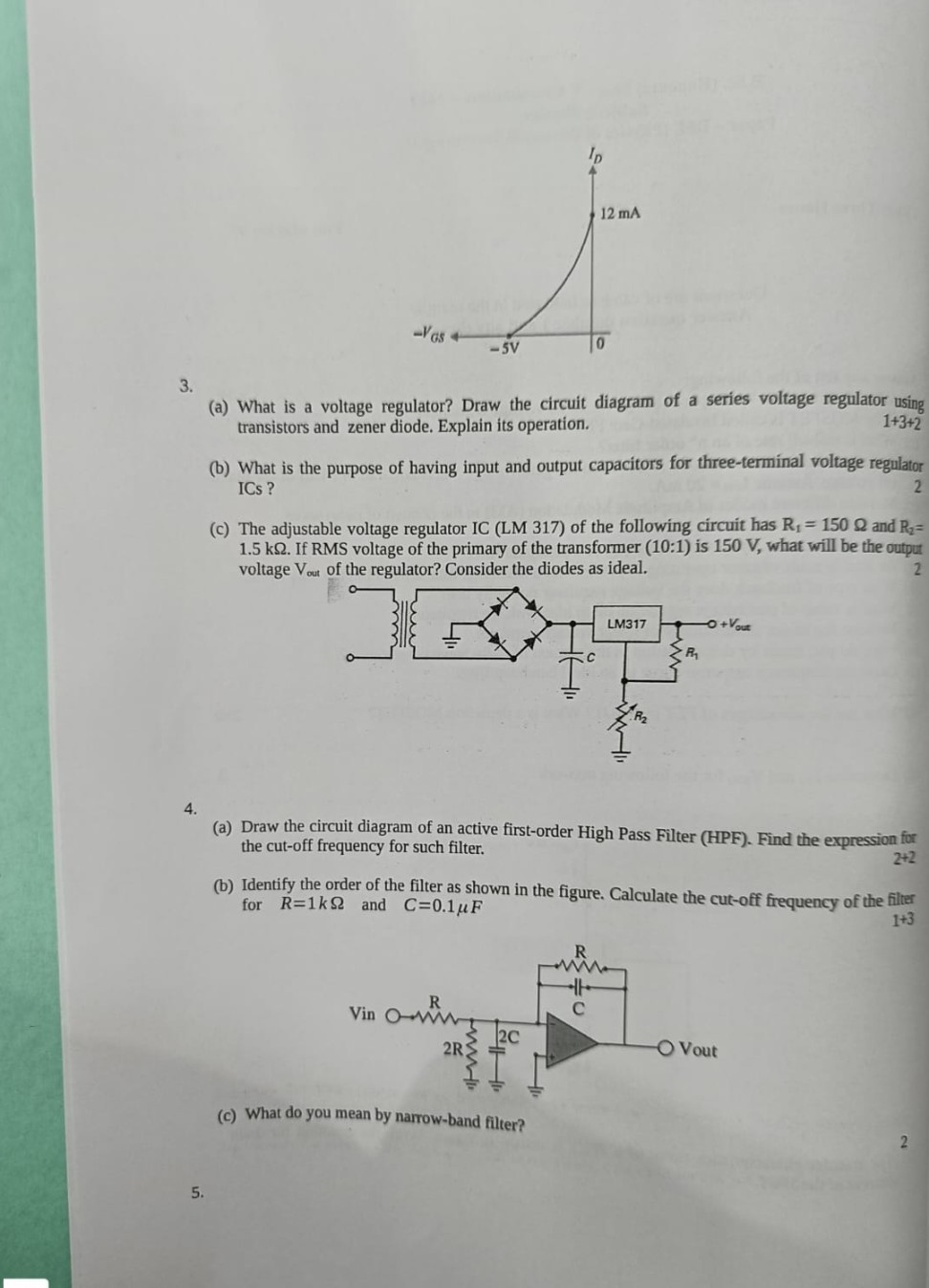 3. (a) What is a voltage regulator? Draw the circuit diagram of a ...