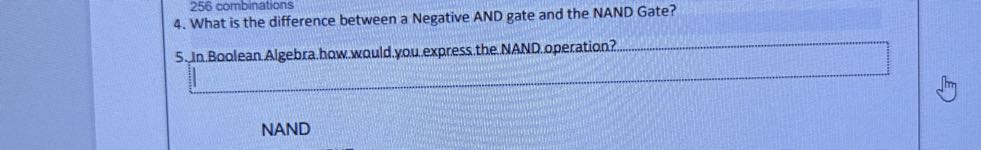 4. What is the difference between a Negative AND gate and the NAND Gate ...