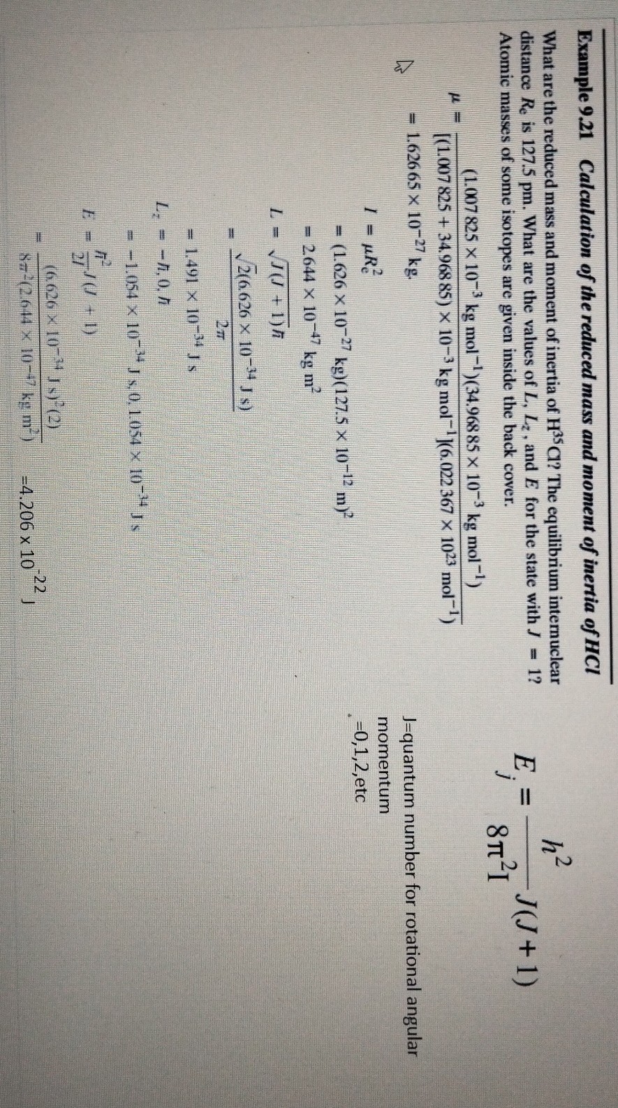 Example 9.21 Calculation of the reduced mass and moment of inertia of ...