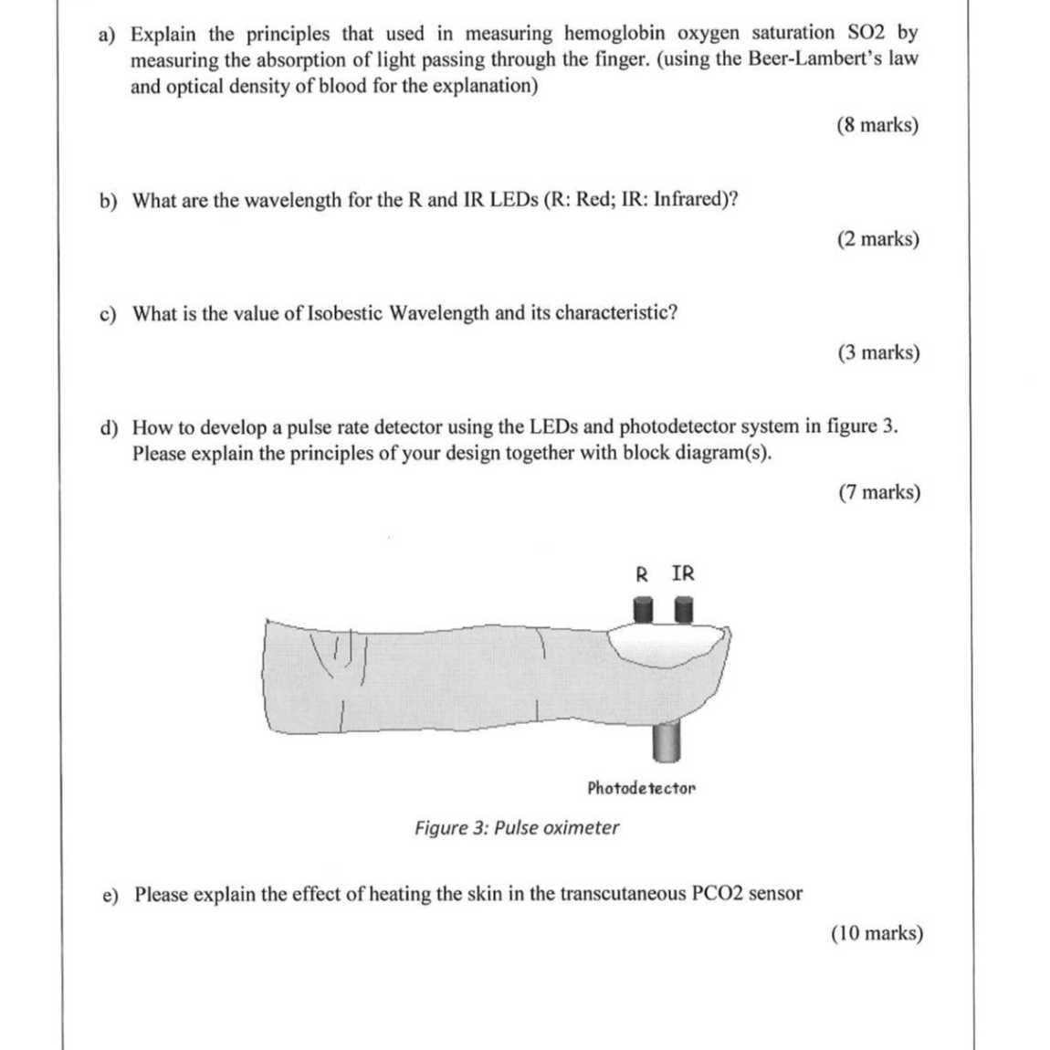 a) Explain the principles that used in measuring hemoglobin oxygen ...
